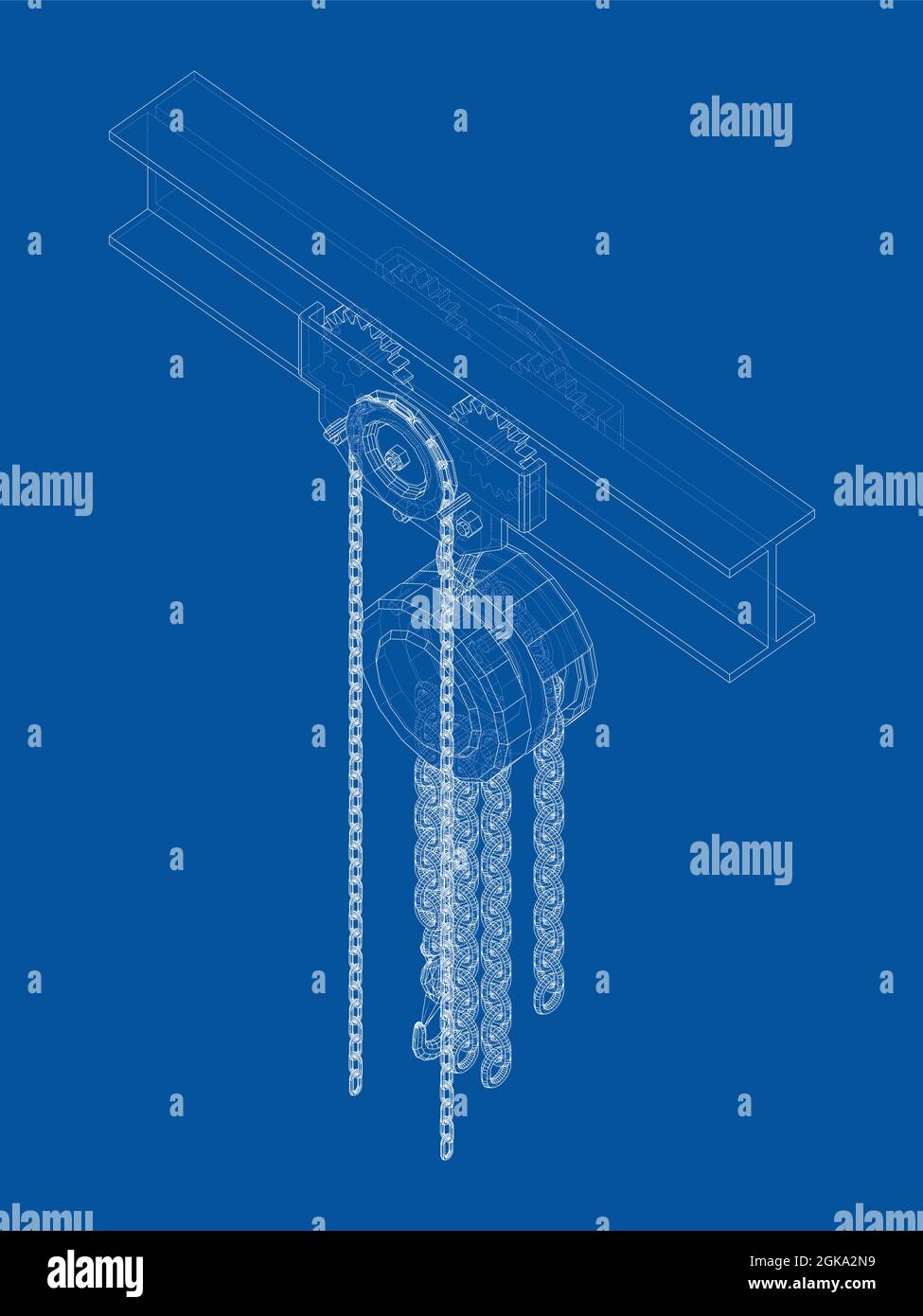 A Hoist on the beam. Vector Stock Vector Image & Art - Alamy