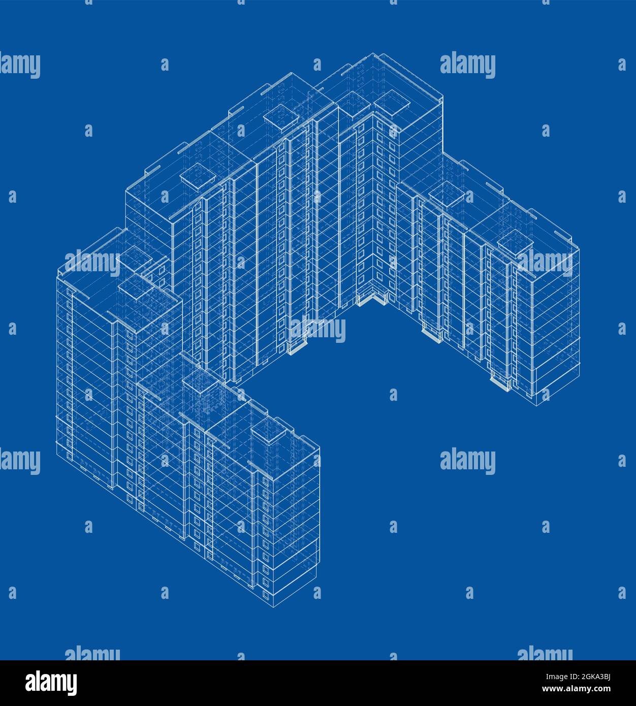 Vector multi-storey residential building Stock Vector Image & Art - Alamy