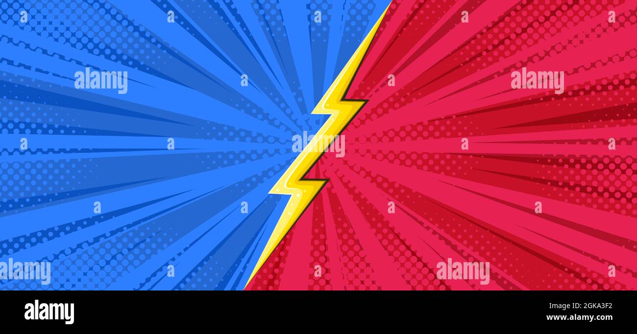 Versus symbol in comic background for duels. Halftone comic designwith ...