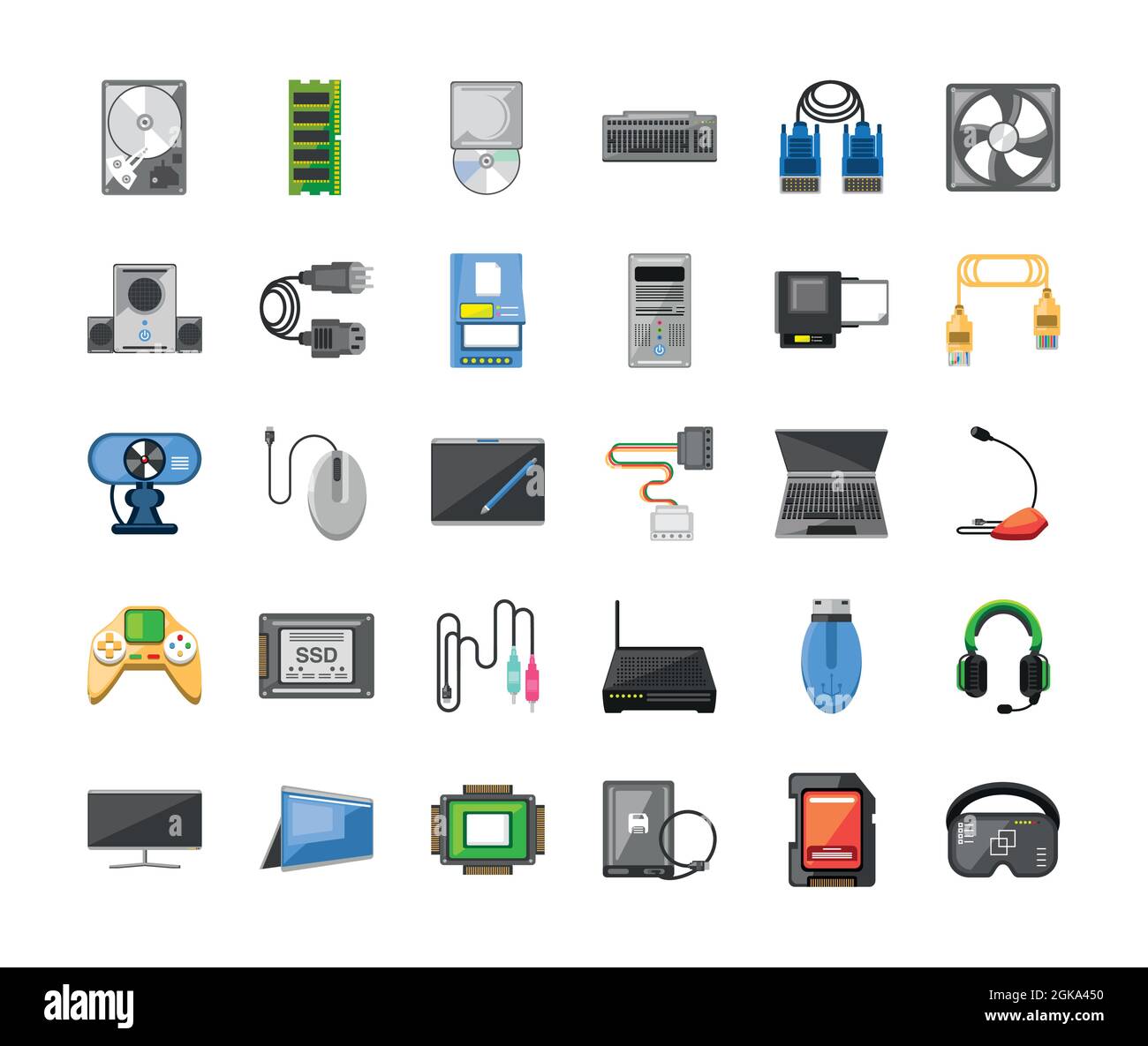 computer software and hardware Stock Vector Image & Art - Alamy