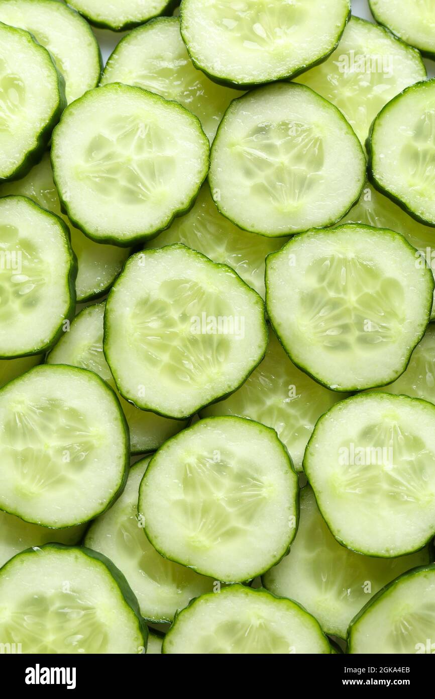 Fresh cucumber slices as background Stock Photo - Alamy