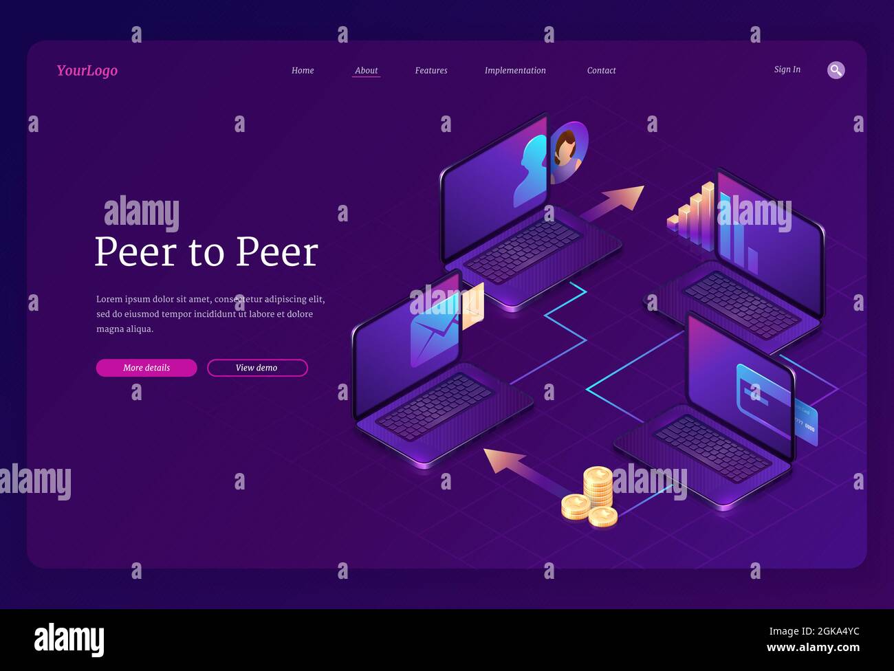 Peer support network Stock Vector Images - Alamy