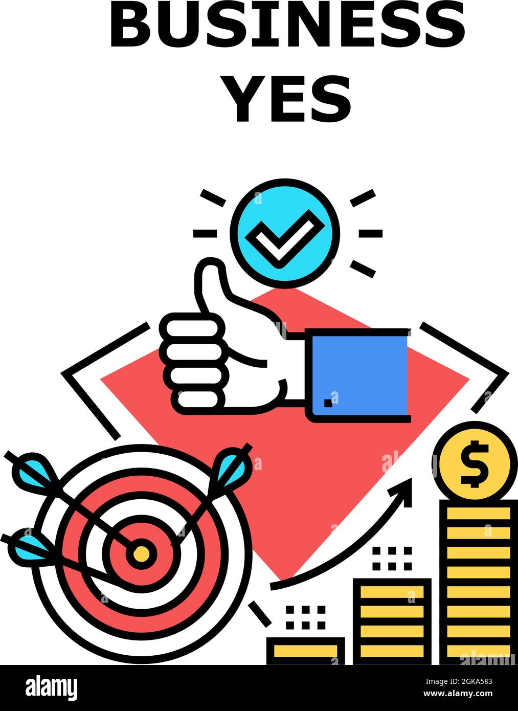 Business Yes Vector Concept Color Illustration Stock Vector Image & Art ...