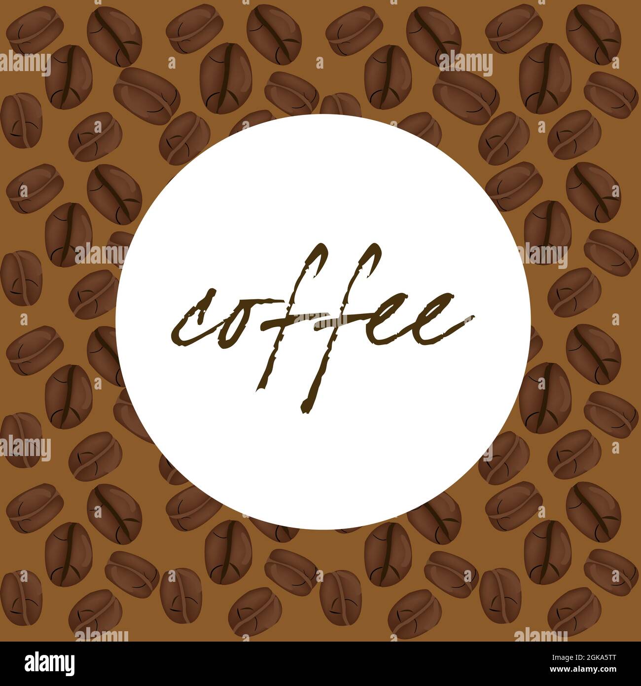 Coffee poster with coffee beans over brown background Stock Vector ...
