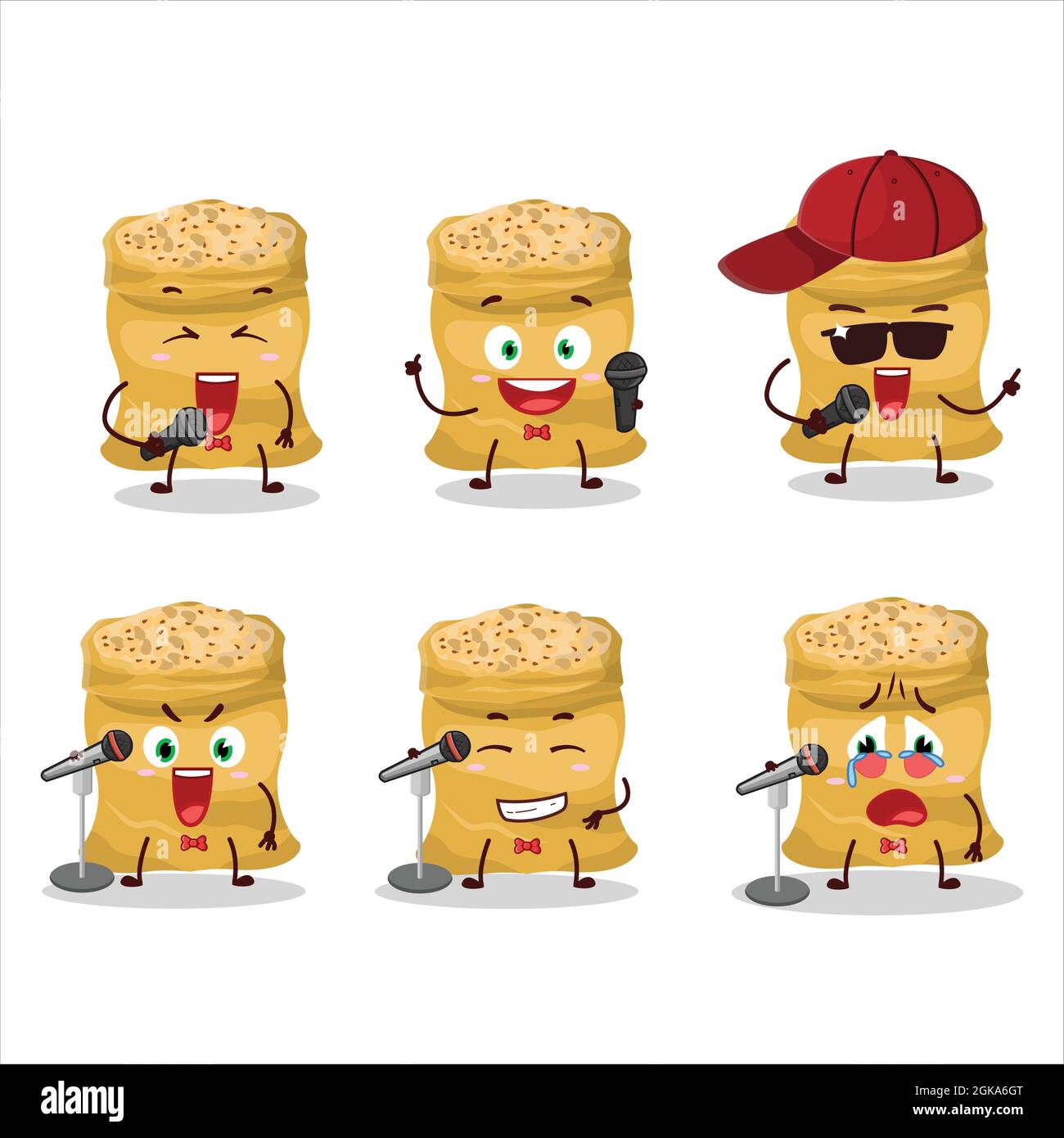 A Cute Cartoon design concept of soy beans singing a famous song ...