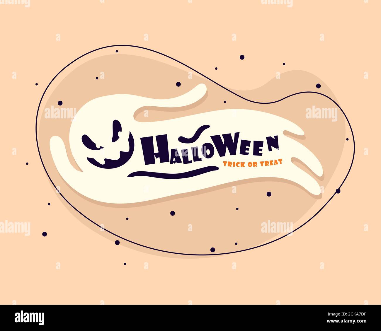 ghost and halloween lettering Stock Vector Image & Art - Alamy