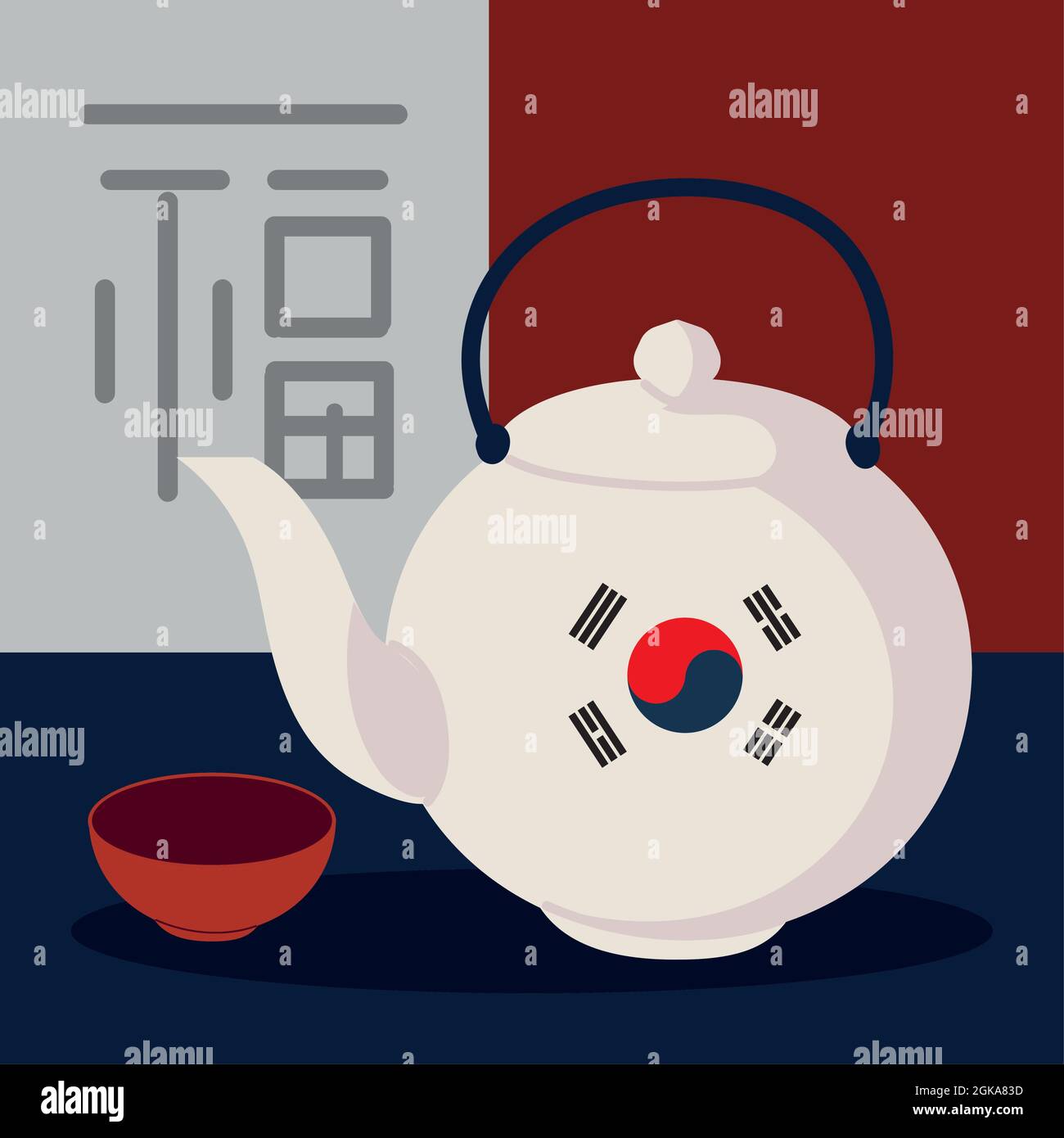 Korean tea ceremony Stock Vector Images - Alamy