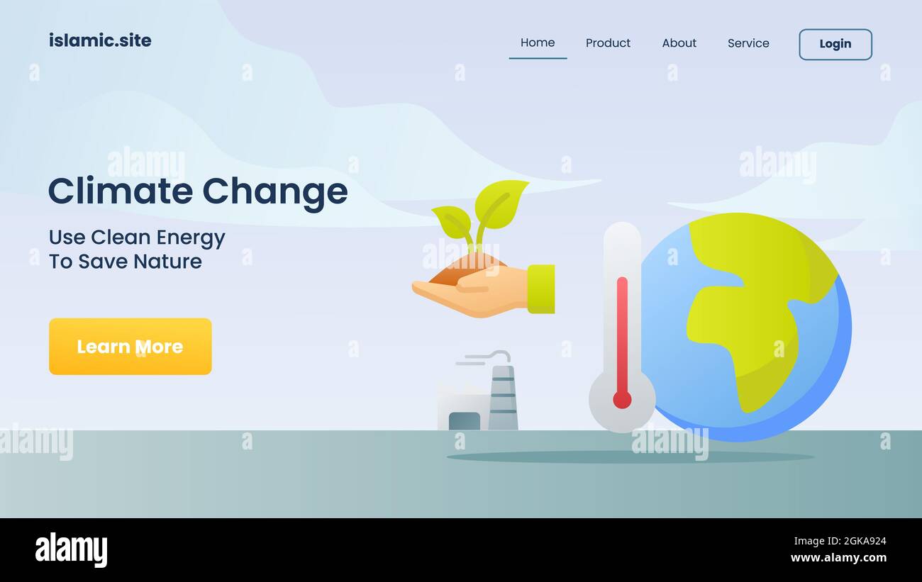 climate change use clean energy to save nature for website template ...