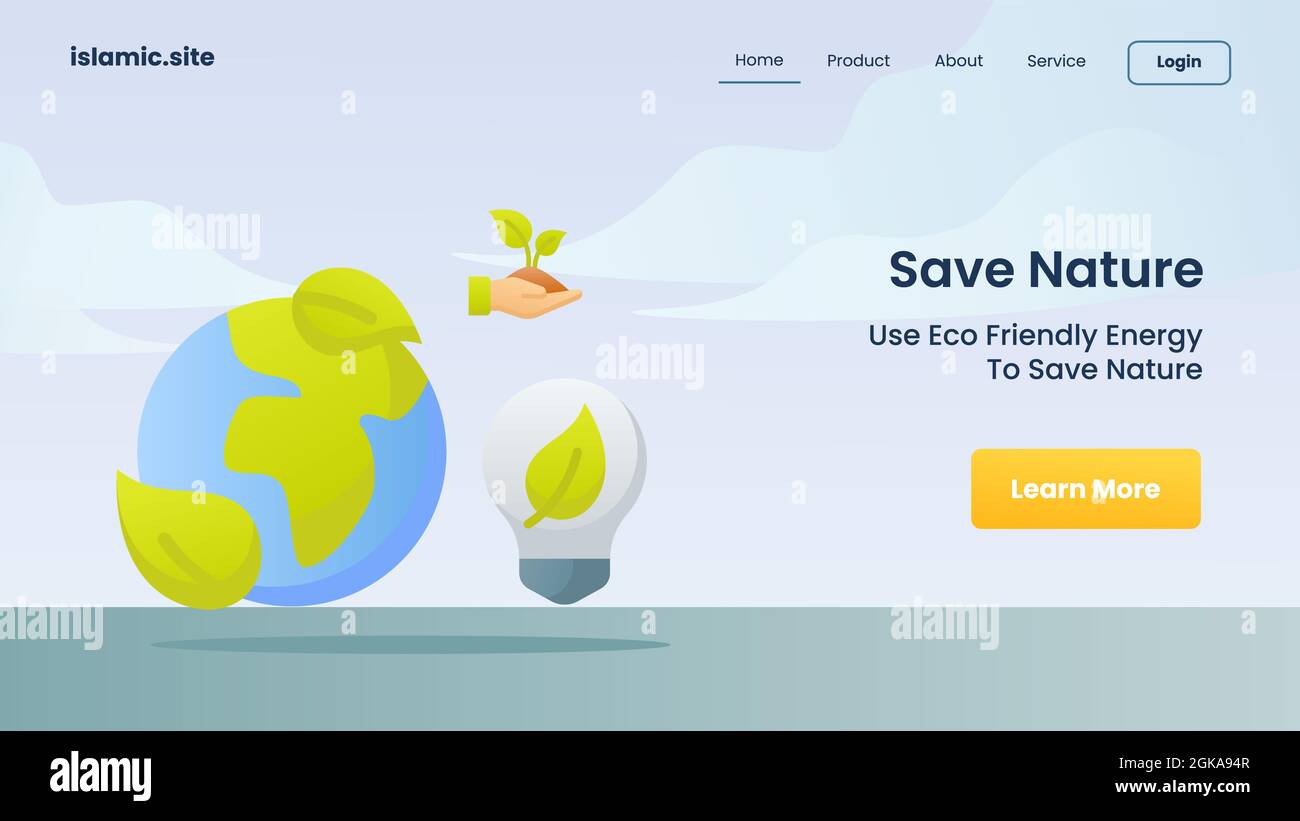 save nature use eco friendly energy to save nature for website template ...