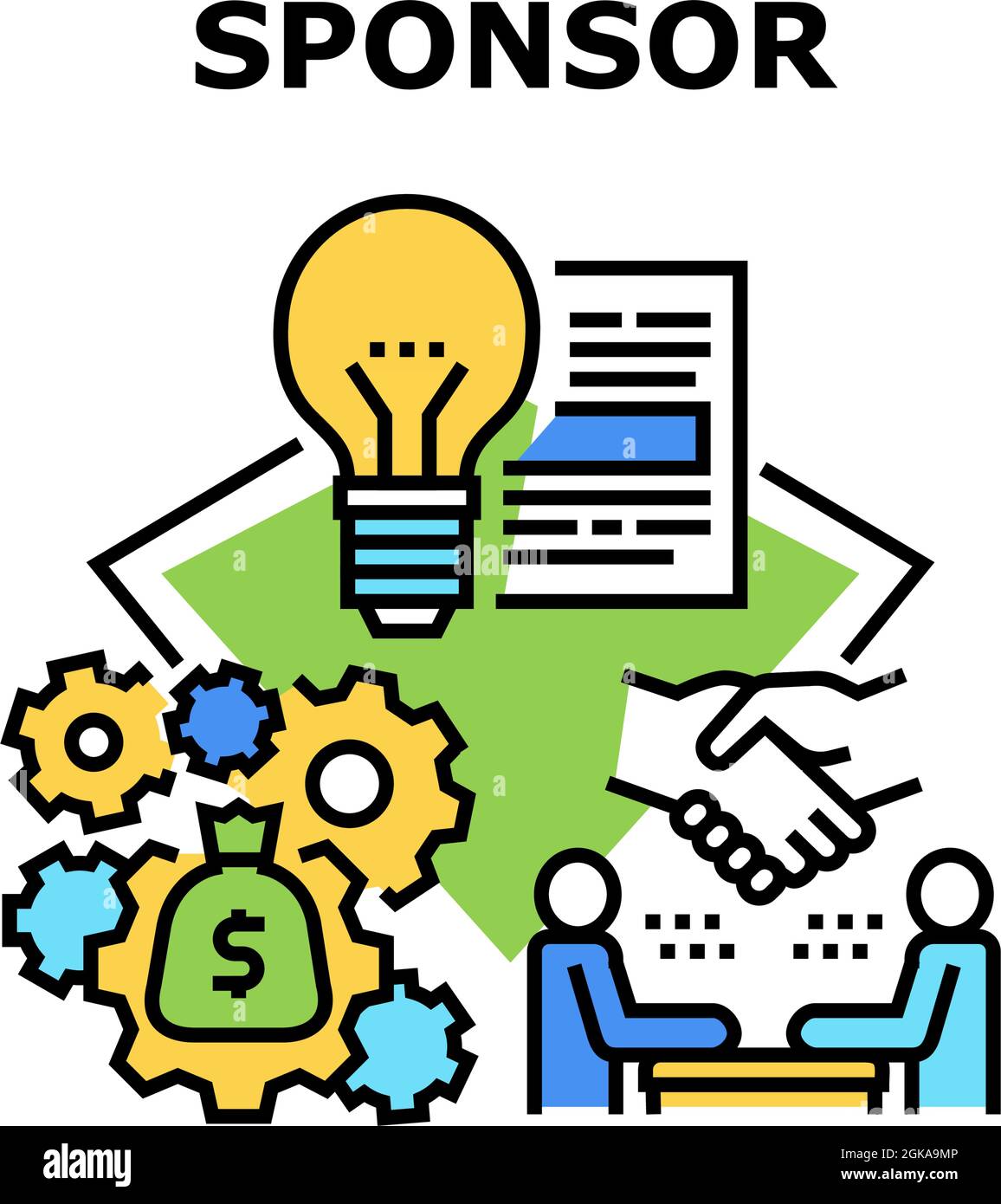 Sponsor Investment Vector Concept Color Illustration Stock Vector Image ...