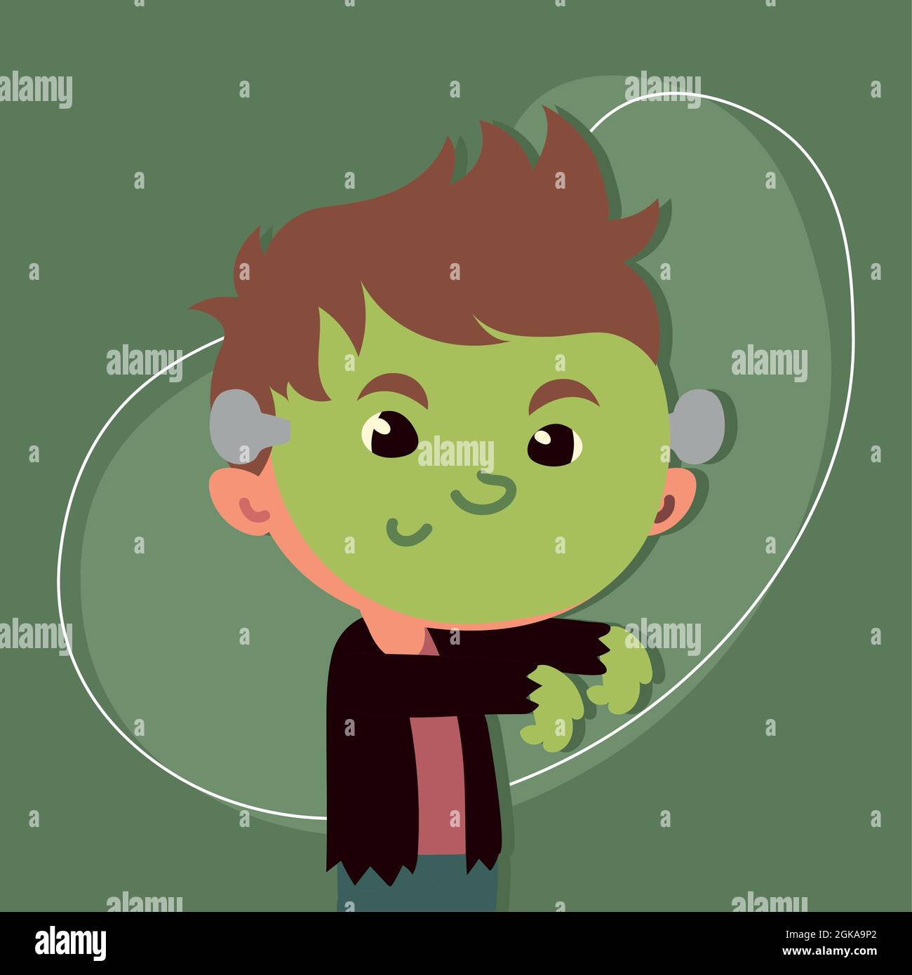 boy wearing monster caostume Stock Vector Image & Art - Alamy