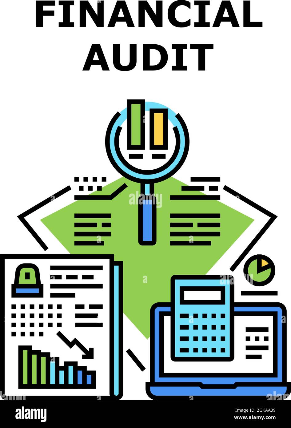 Financial Audit Vector Concept Color Illustration Stock Vector Image ...