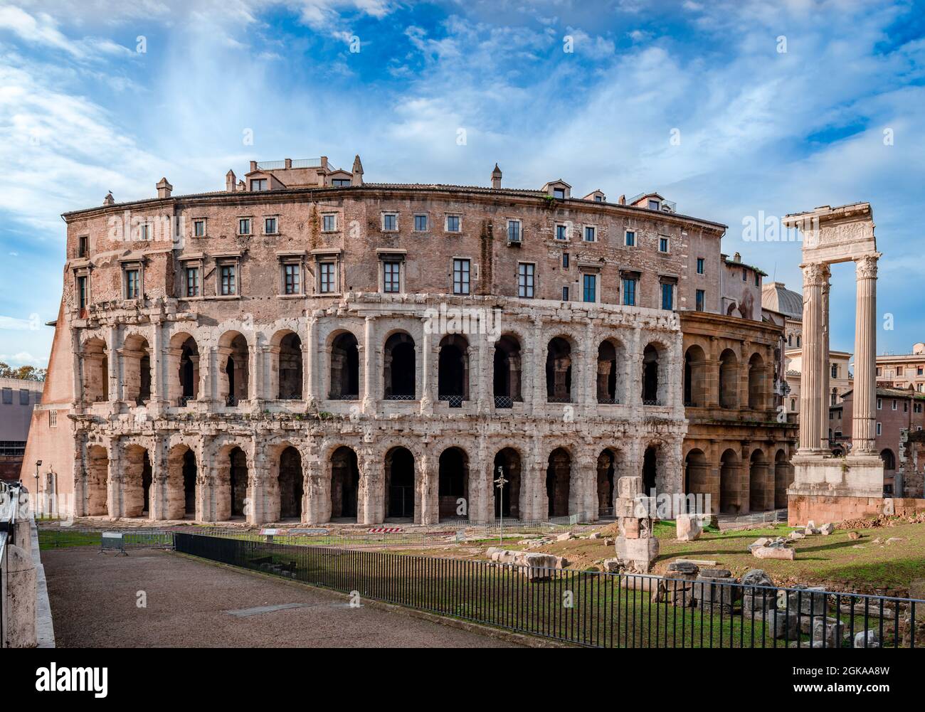 The Theatre of Marcellus, an ancient open-air theatre in Rome, Italy ...