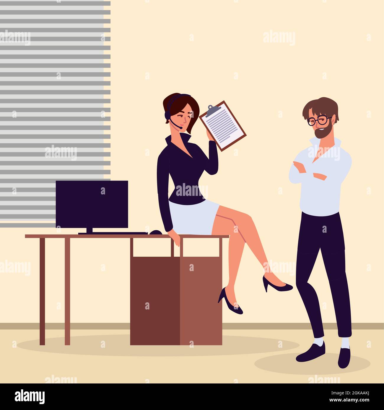 Personal assistants Stock Vector Images - Alamy