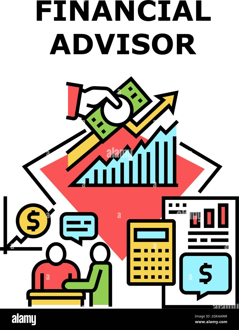Financial Advisor Vector Concept Illustration Stock Vector Image & Art ...