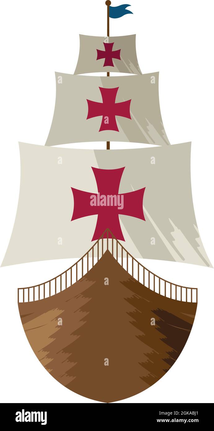 columbus caravel sailboat historic icon Stock Vector Image & Art - Alamy
