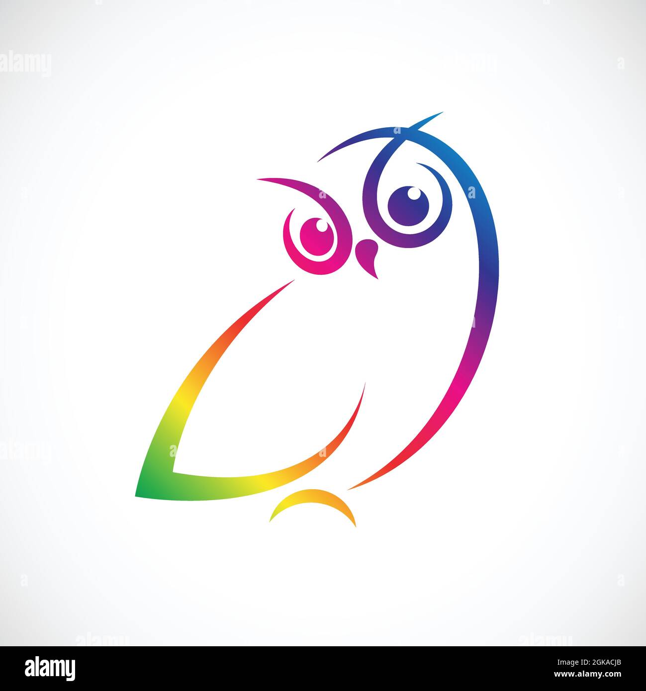 Vector of owl design on white background. Easy editable layered vector ...