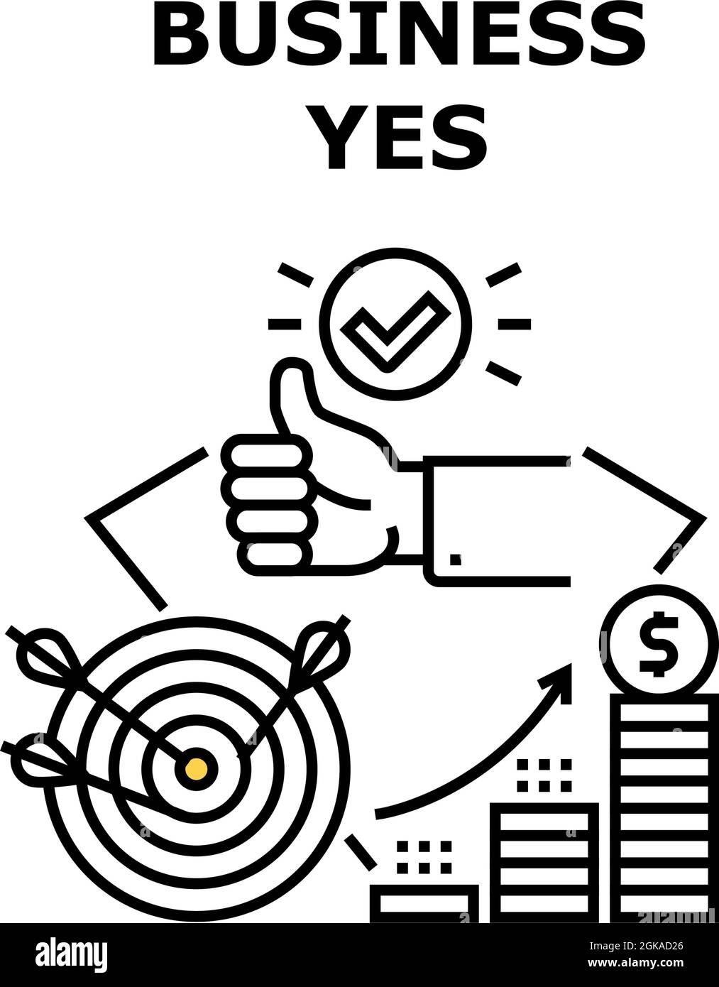 Business Yes Vector Concept Black Illustration Stock Vector Image & Art ...