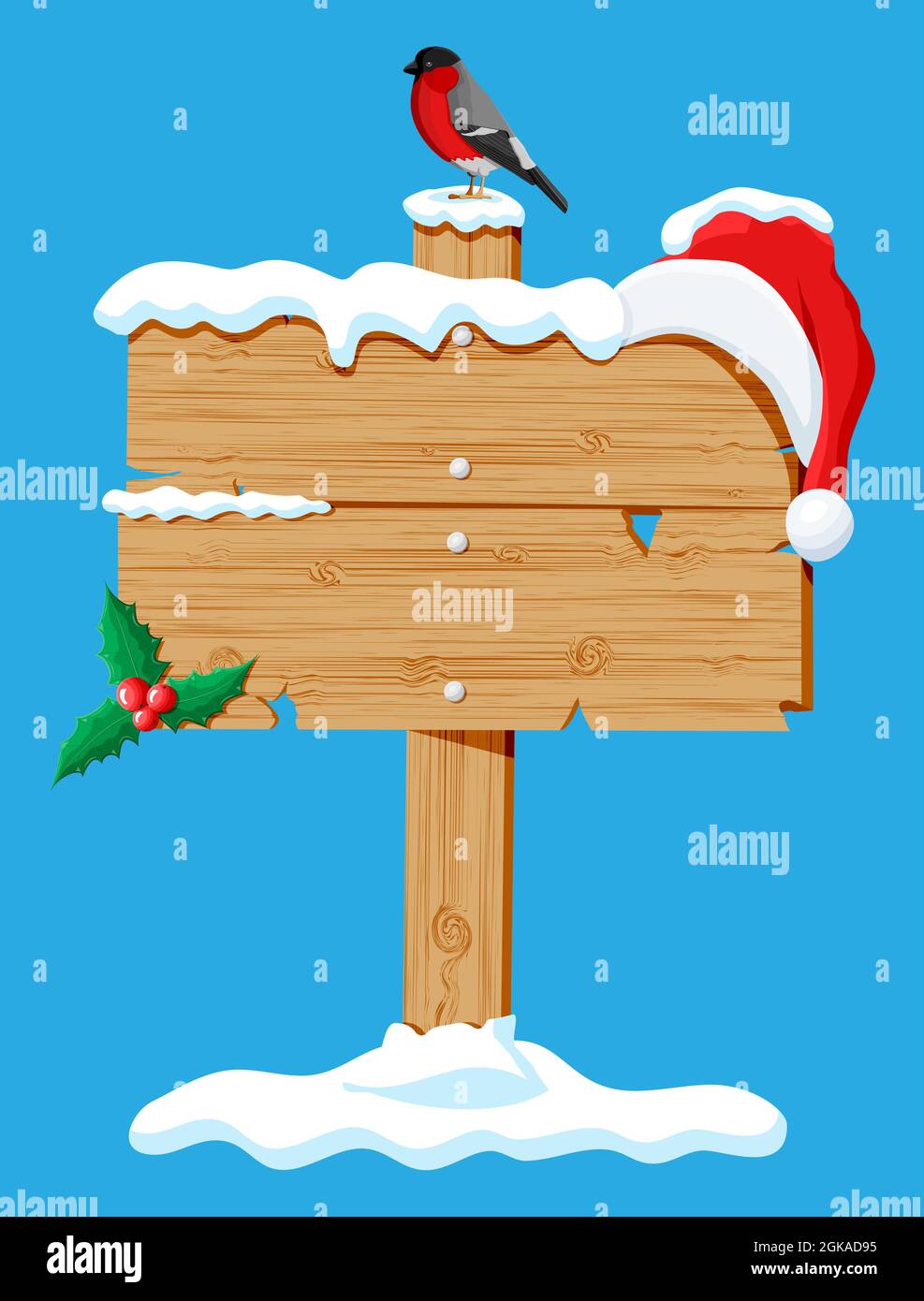 Christmas Wooden Signboard Isolated Stock Vector Image And Art Alamy