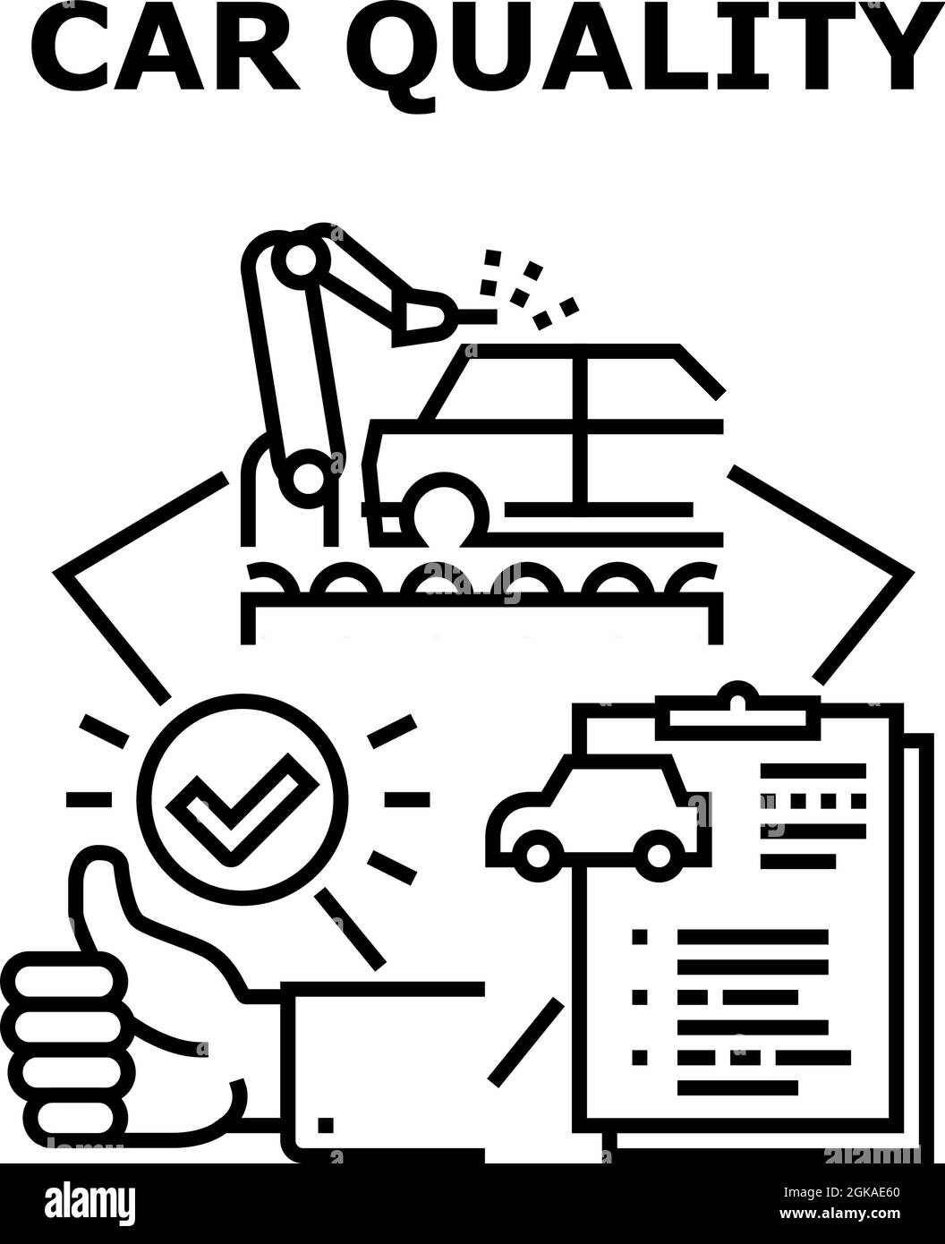 Car Quality Vector Concept Black Illustration Stock Vector Image & Art ...