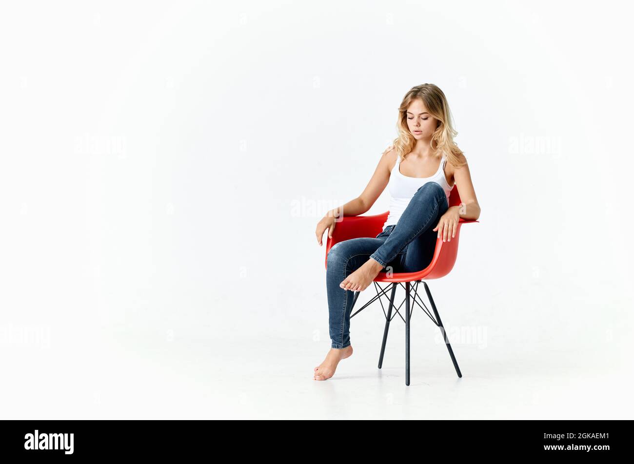 Sitting chair legs floor Cut Out Stock Images & Pictures - Alamy