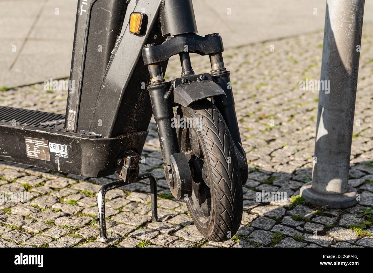 Front view of an e-scooter made by TIER Stock Photo - Alamy