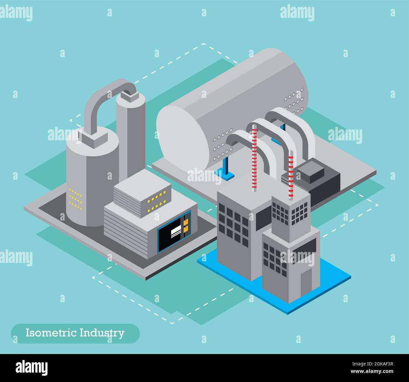 isometric industry factory plant Stock Vector Image & Art - Alamy