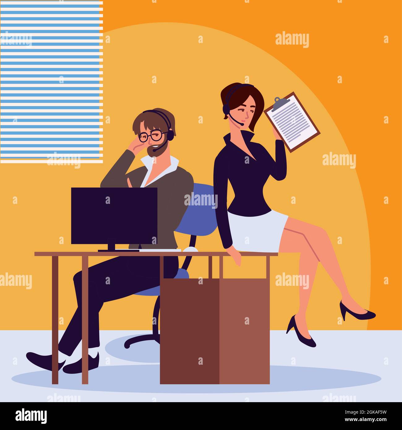 Male personal assistant Stock Vector Images - Alamy