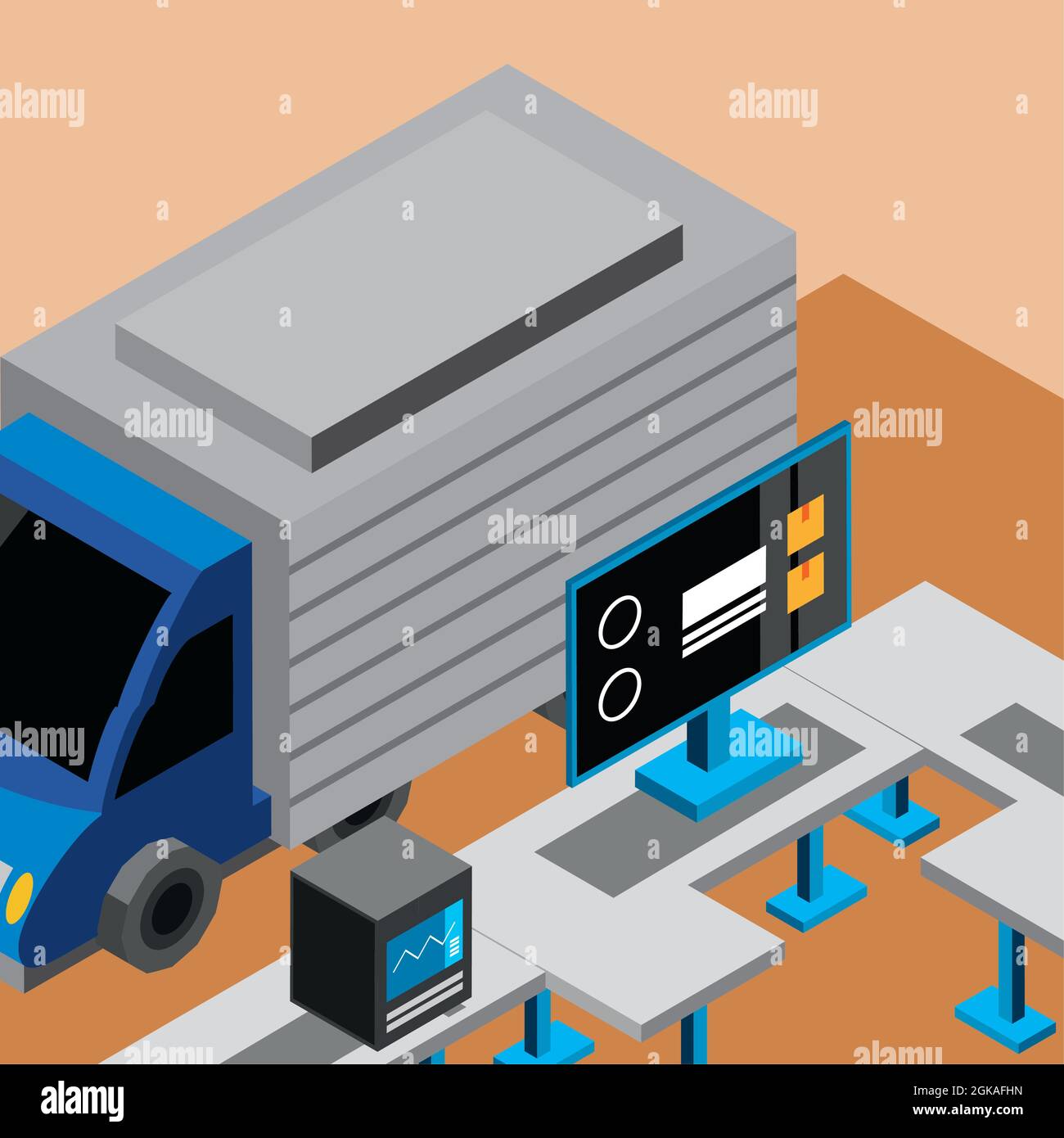industry distribution and truck Stock Vector Image & Art - Alamy