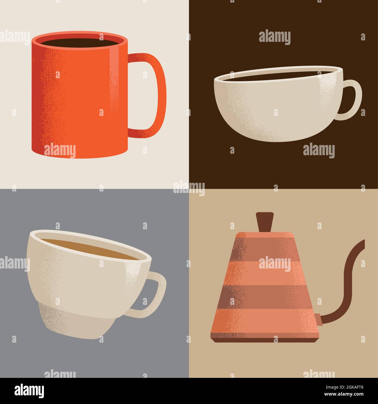 coffee drink set four icons Stock Vector Image & Art - Alamy