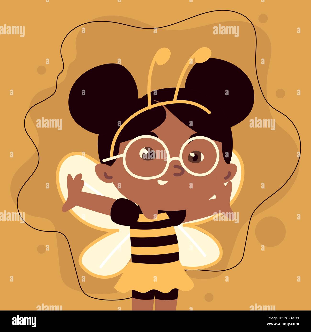 girl in costume bee Stock Vector Image & Art - Alamy