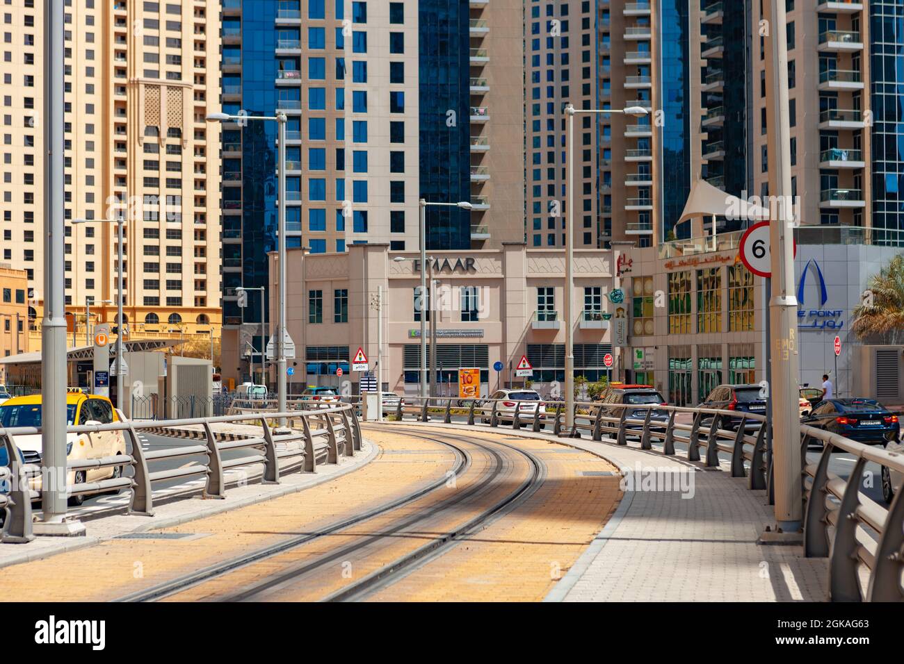 Urban road cityscape of Dubai at daytime Stock Photo - Alamy