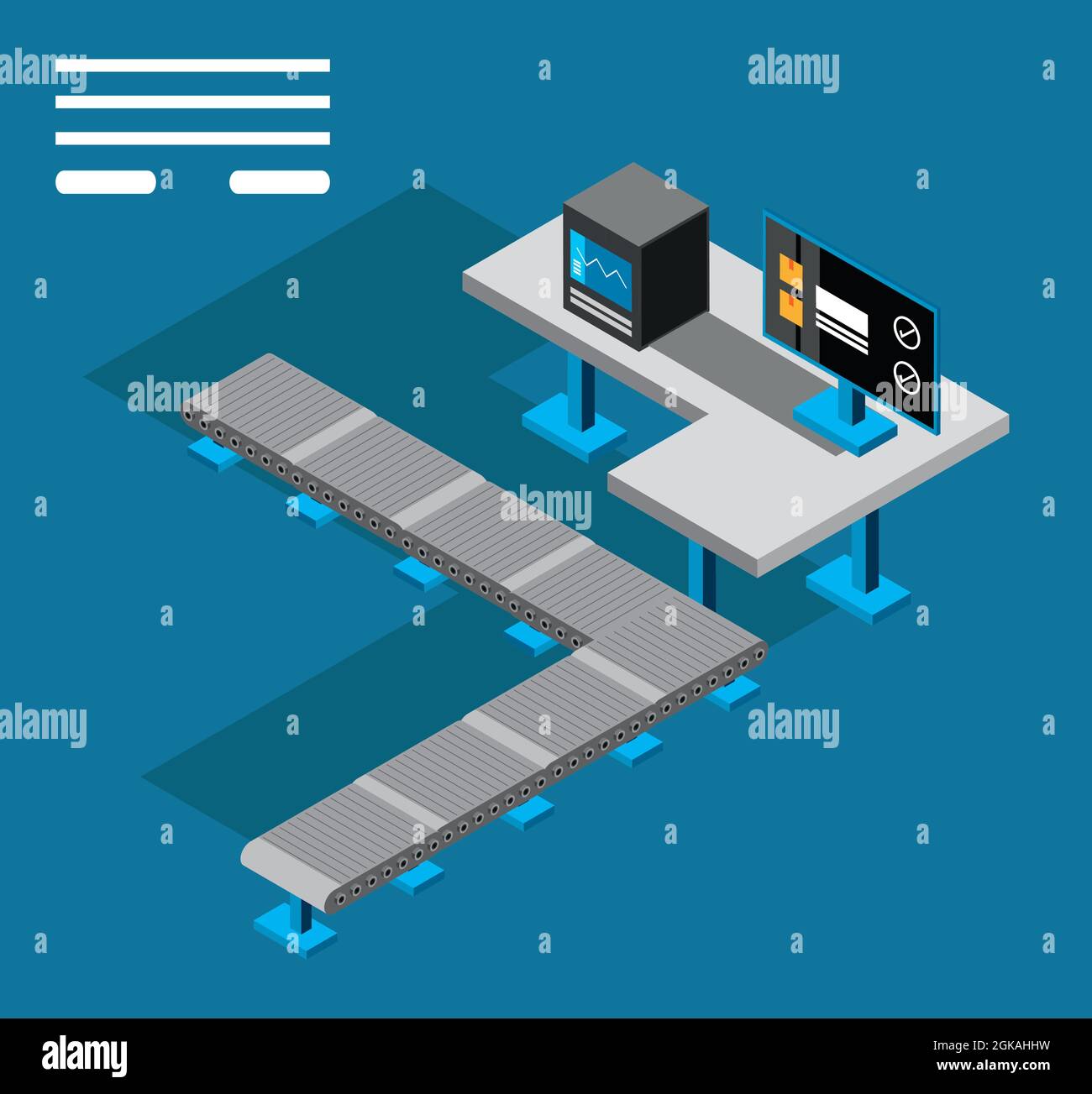 industry conveyor and computers Stock Vector Image & Art - Alamy