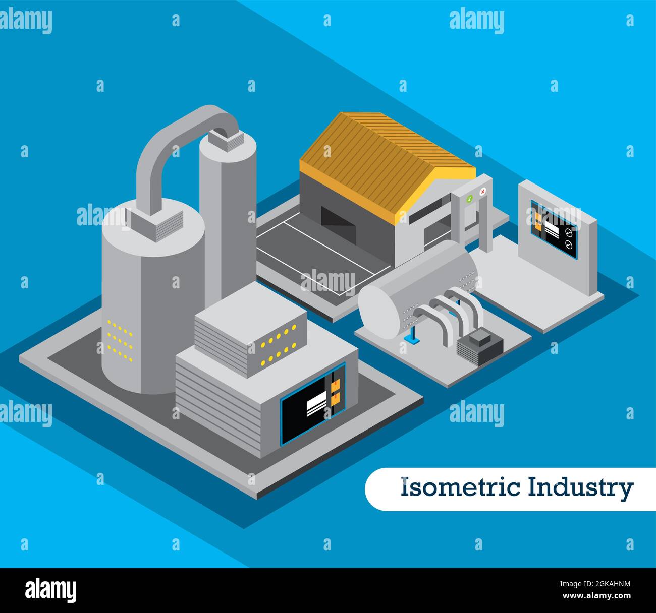 isometric industry factory Stock Vector Image & Art - Alamy
