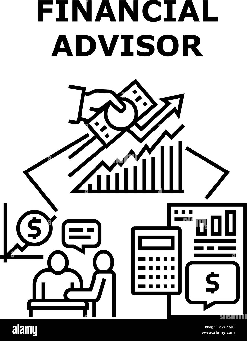 Financial Advisor Vector Concept Illustration Stock Vector Image & Art ...