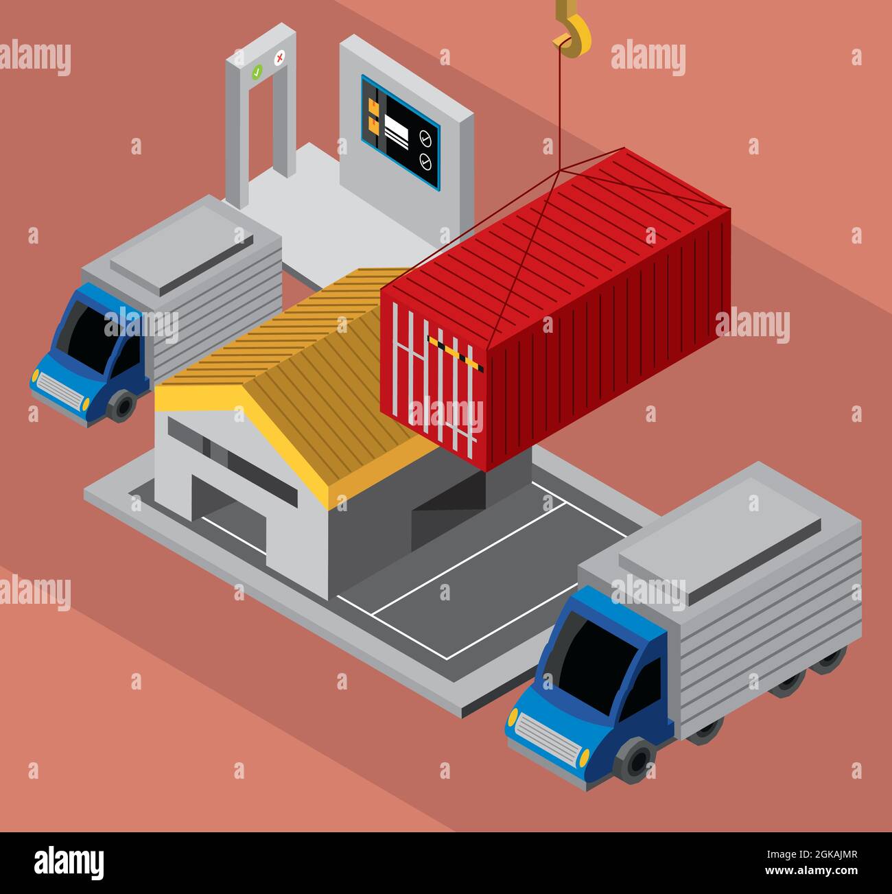 industry container and warehouse Stock Vector Image & Art - Alamy