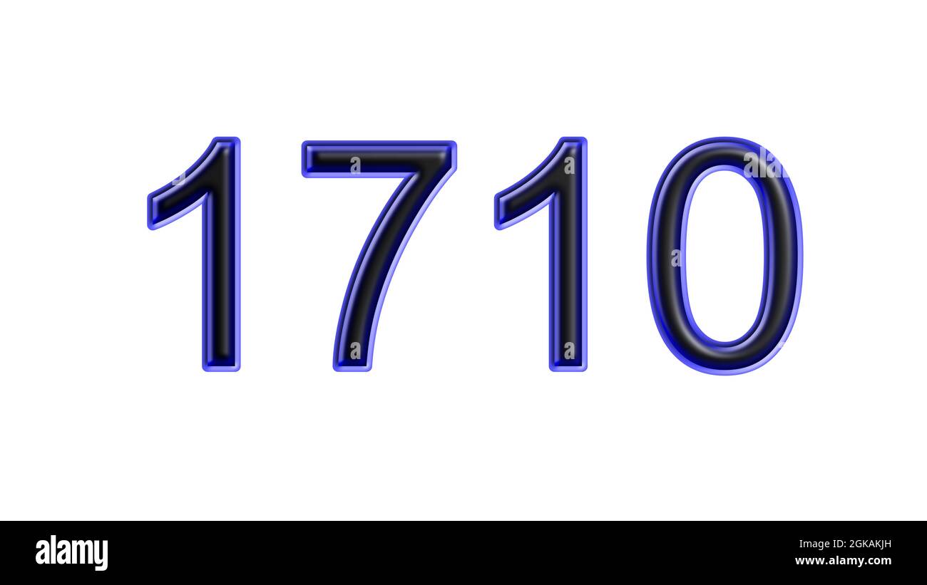 blue 1710 number 3d effect white background Stock Photo - Alamy