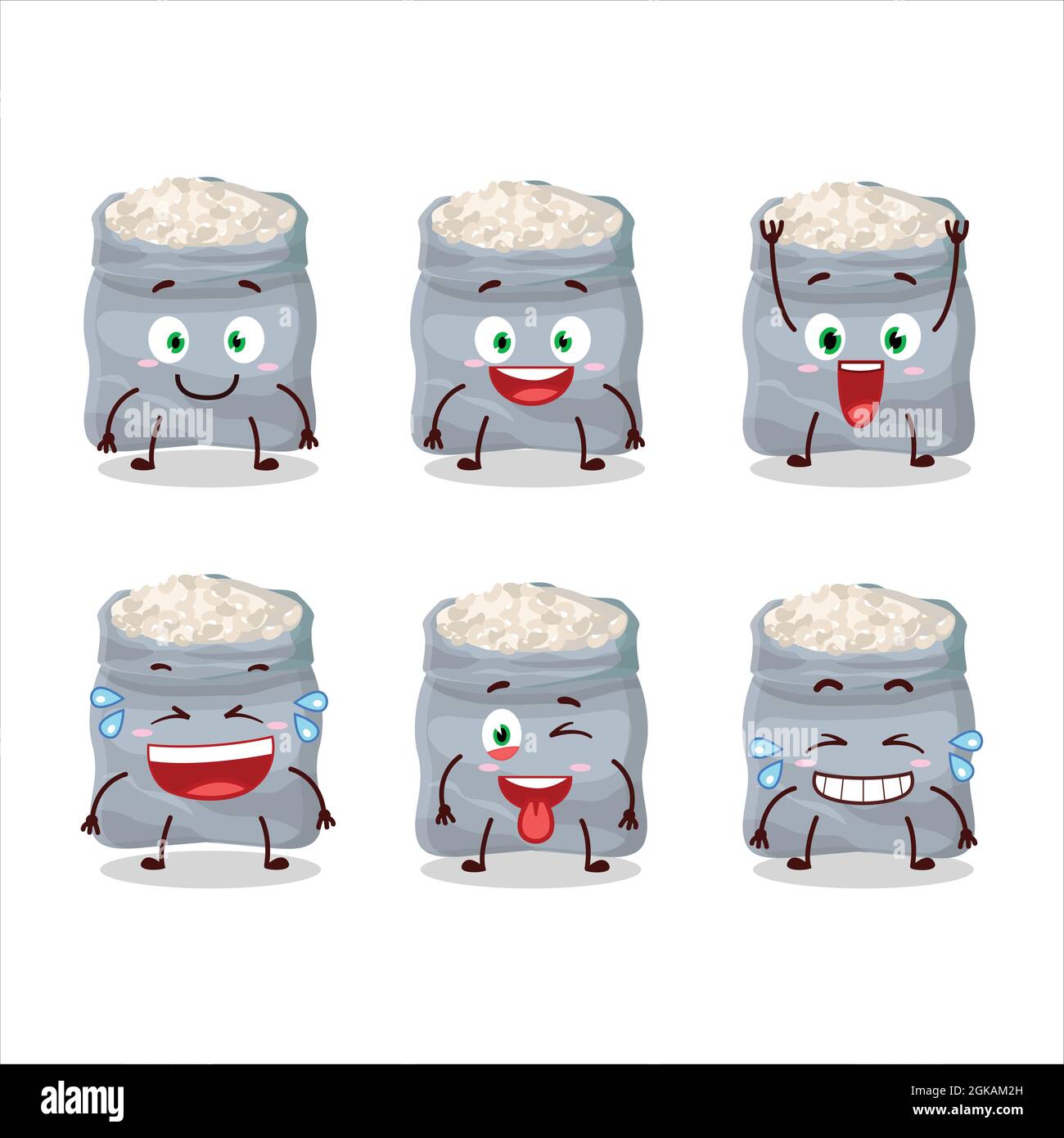Cartoon character of white beans with smile expression. Vector ...