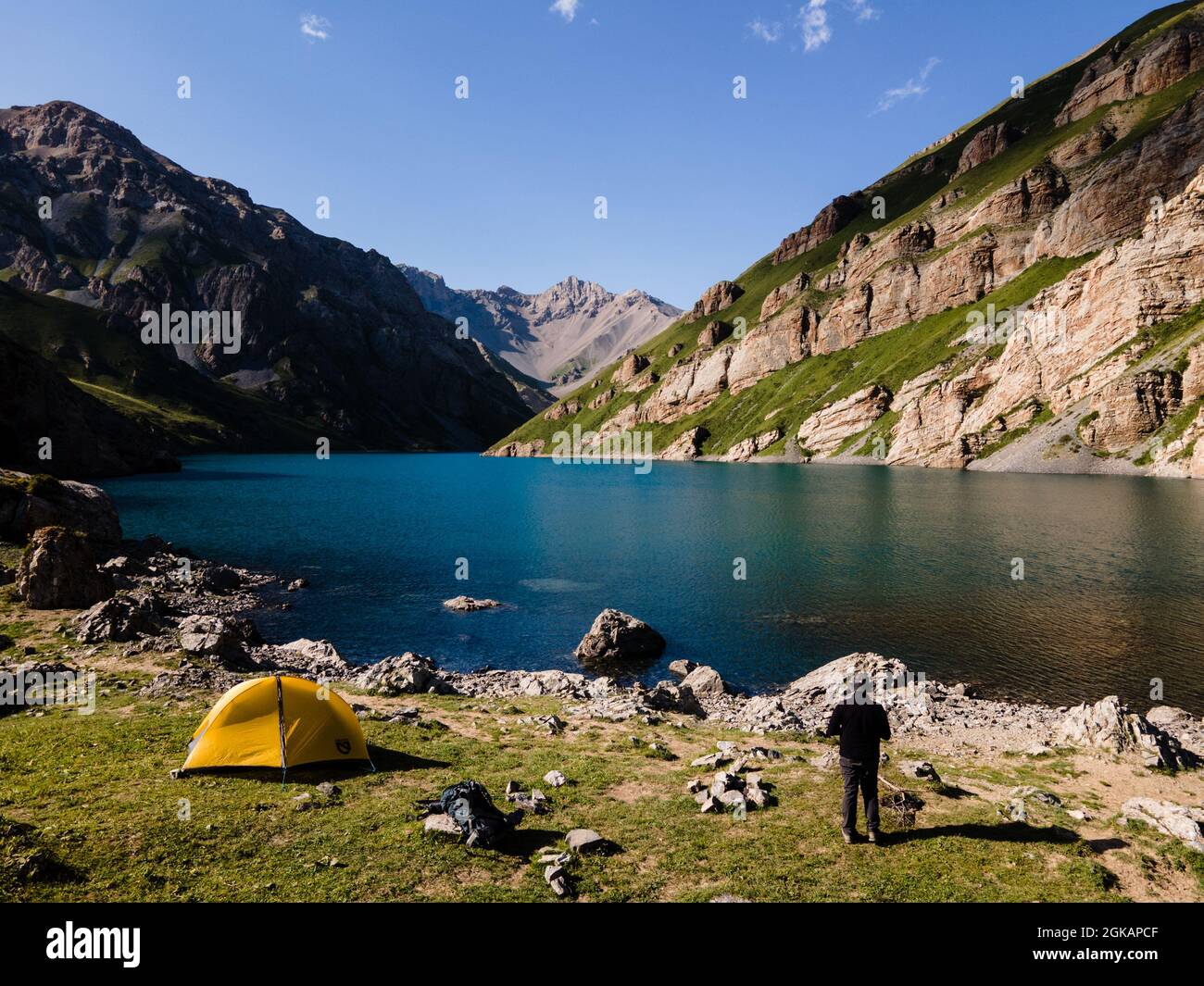 Kol Tor lake in the At Bashi region of Kyrgyzstan Stock Photo - Alamy