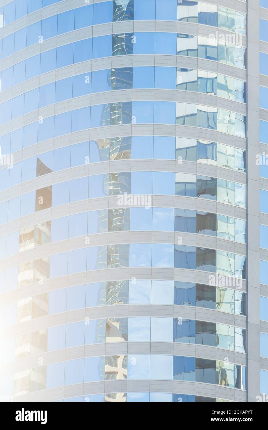 Modern office building with glass reflection background Stock Photo - Alamy