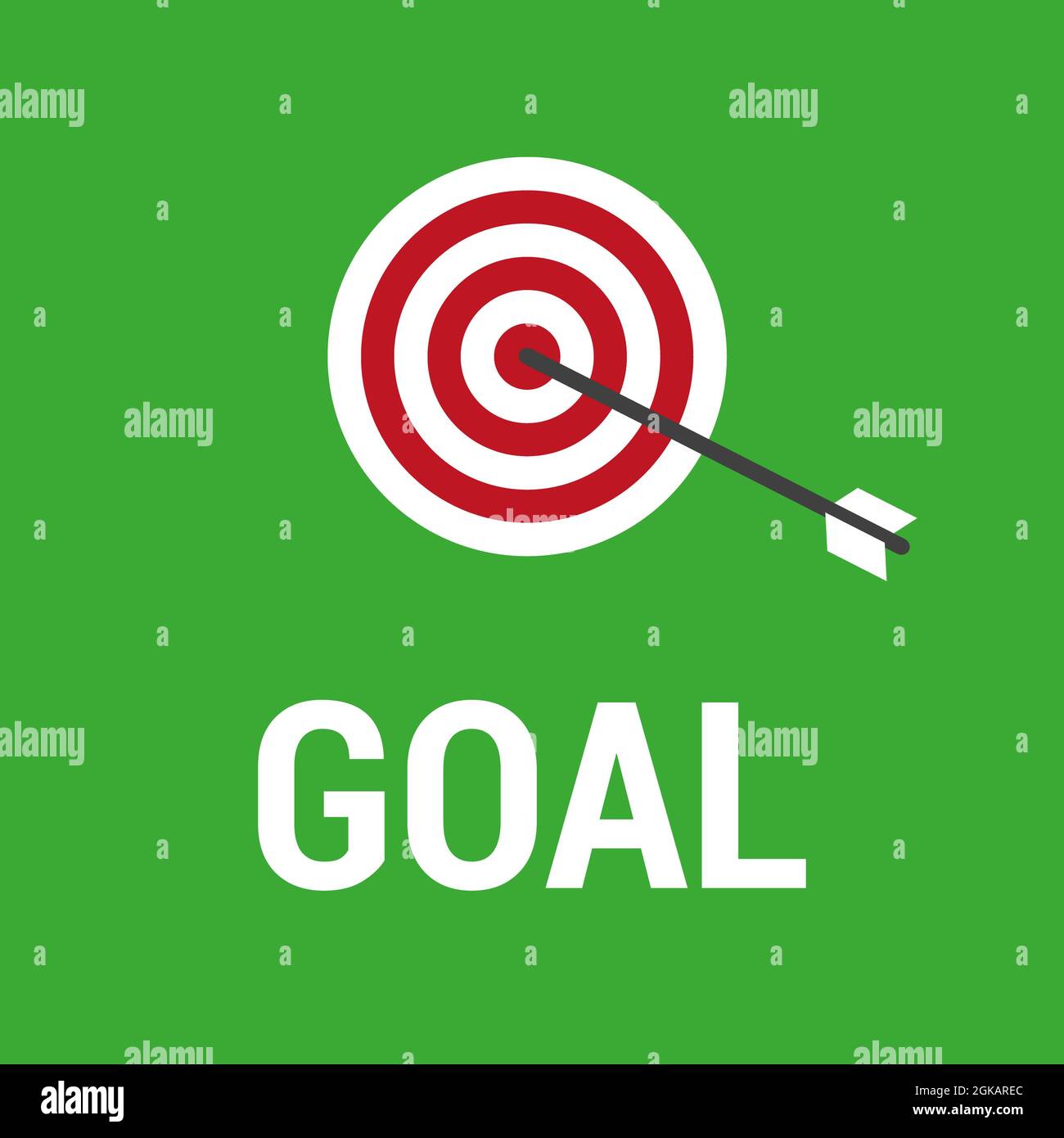 Goal in Business, Target With Arrow Stock Photo - Alamy