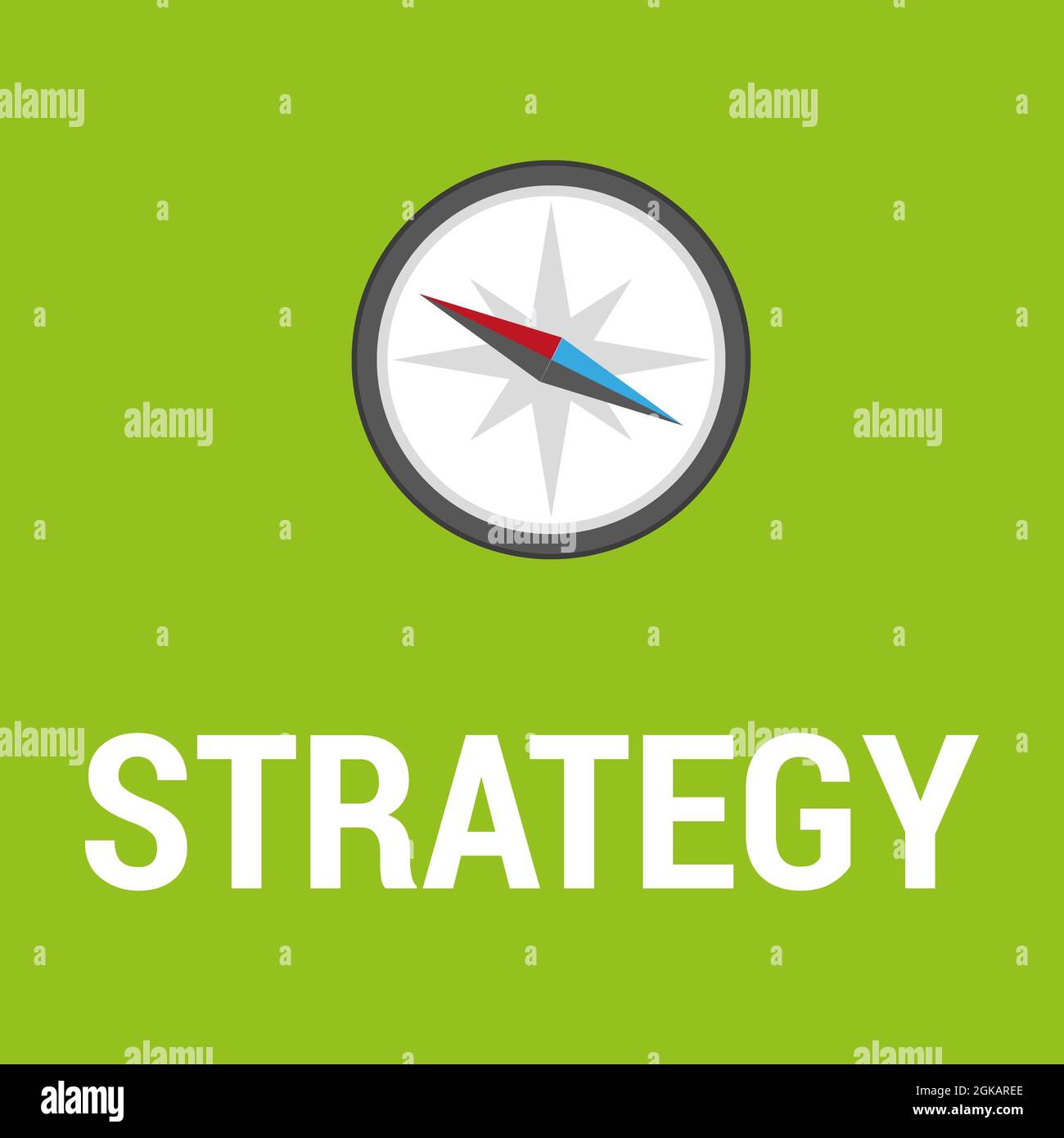 Strategy in Business Illustration with Compass Stock Photo - Alamy
