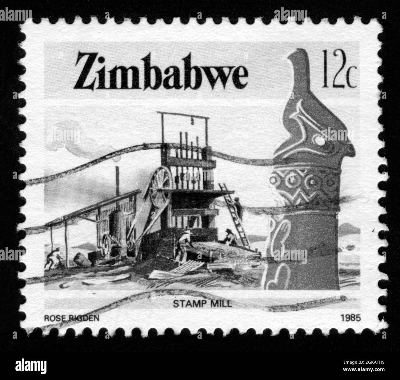 Old zimbabwe postage stamp hi-res stock photography and images - Alamy