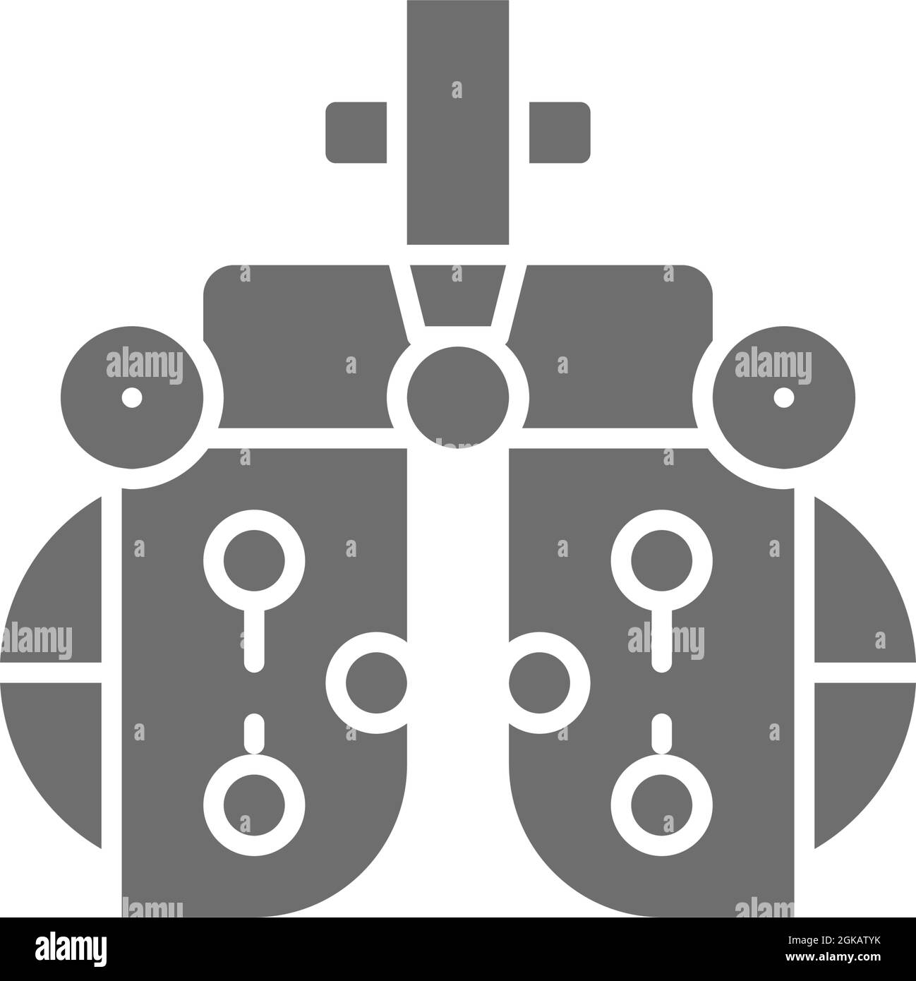 Vision correction device, eye exam grey icon Stock Vector Image & Art ...