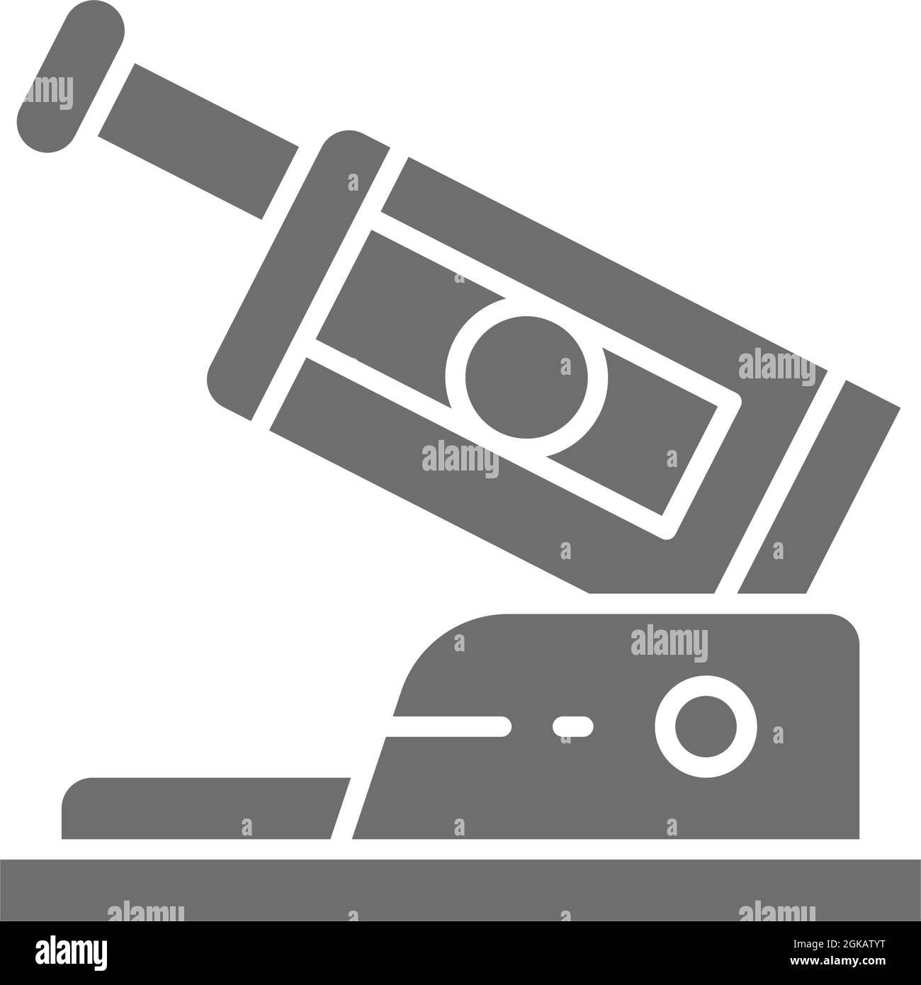 Eye exam device grey icon. Isolated on white background Stock Vector ...