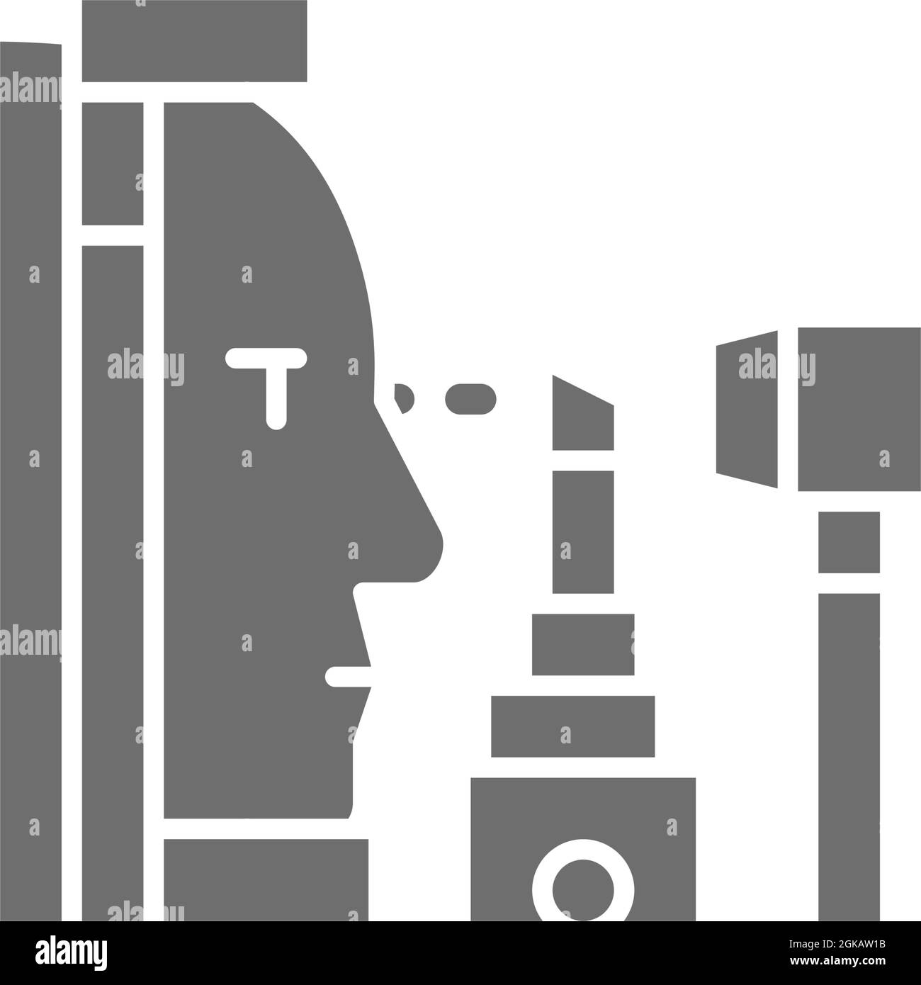 Vector vision testing, laser correction grey icon Stock Vector Image ...