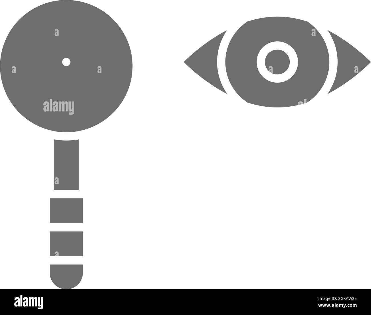 Eye test, scapula grey icon. Isolated on white background Stock Vector ...