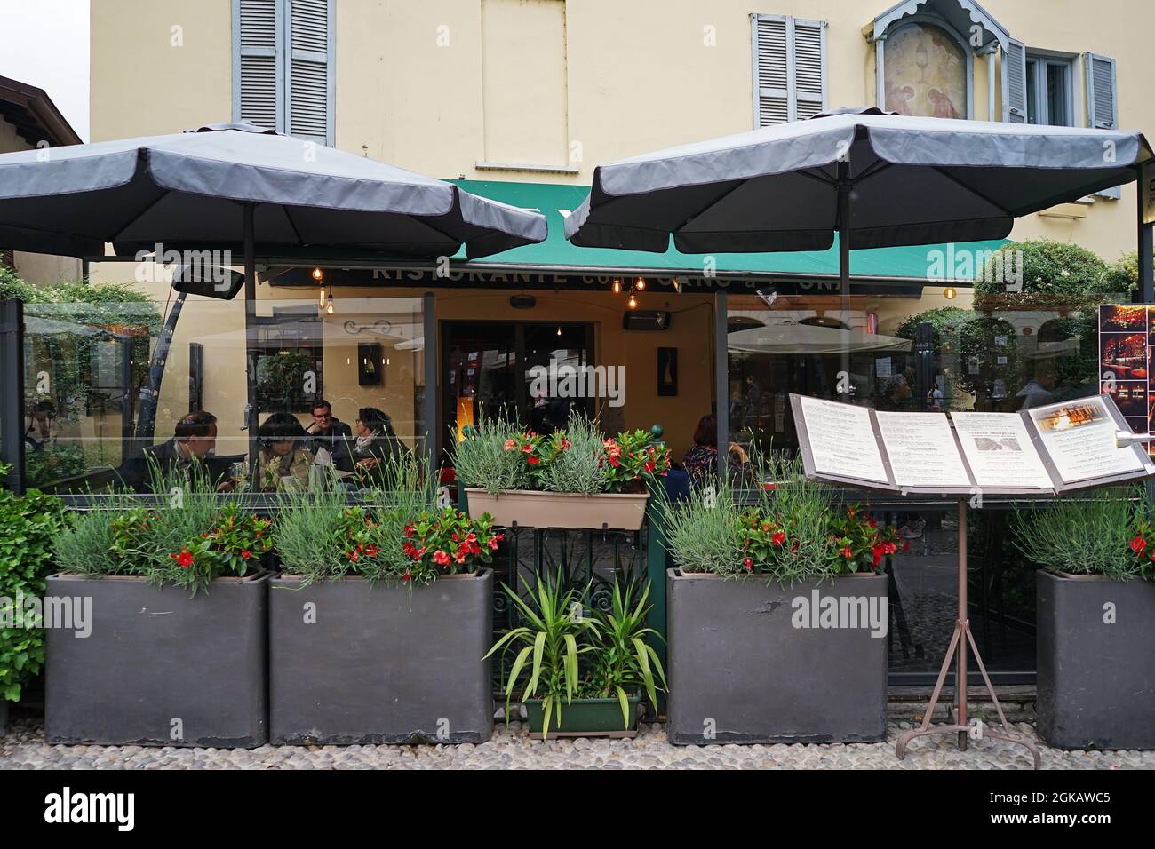 Exterior design and architecture of Italian bar and cocktail lounge ...