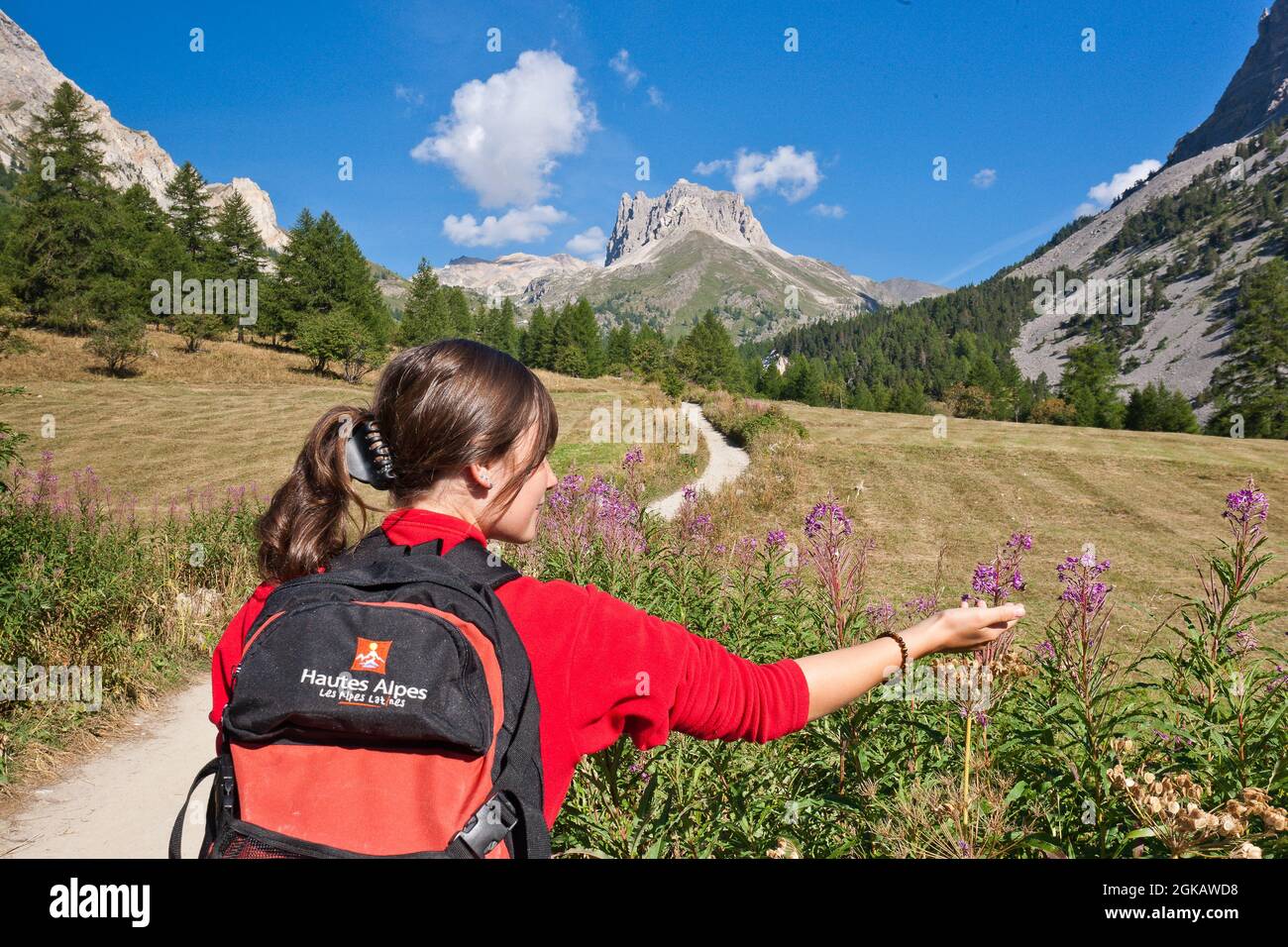 Hautes-Alpes, 05, Névache village, valley Franco-Italian Etroite Valley ...
