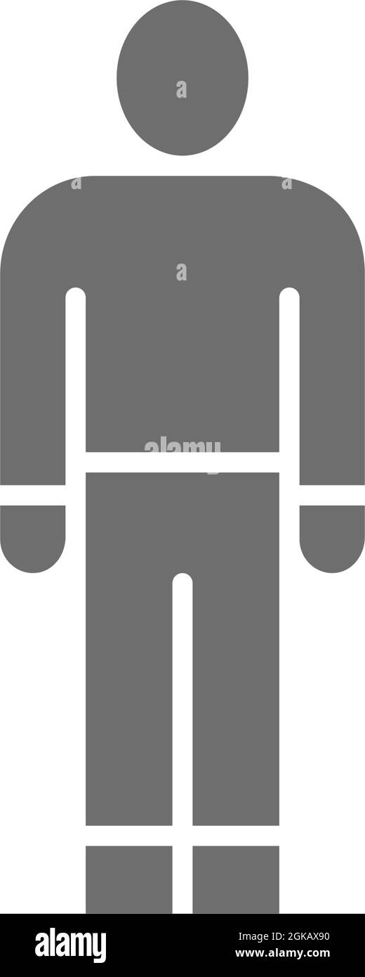 Man, person, human, employee, worker grey icon Stock Vector Image & Art ...